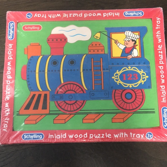Toys | Schylling Inlaid Wood Puzzletrain And Battat Shapes Colors ...